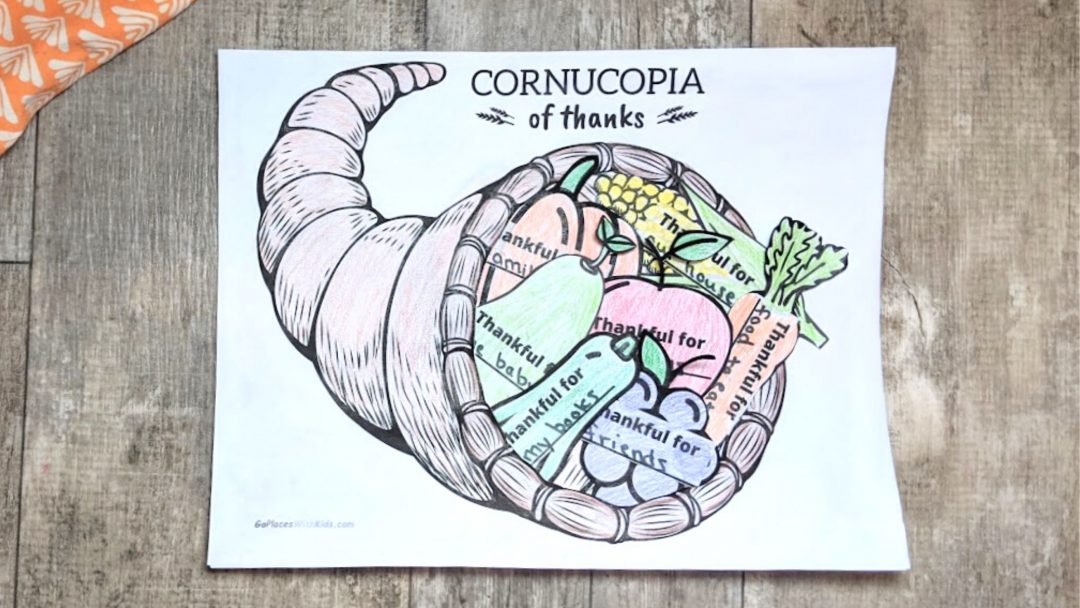 Cornucopia Kids Craft- Cultivate Thankfulness! - Go Places With Kids