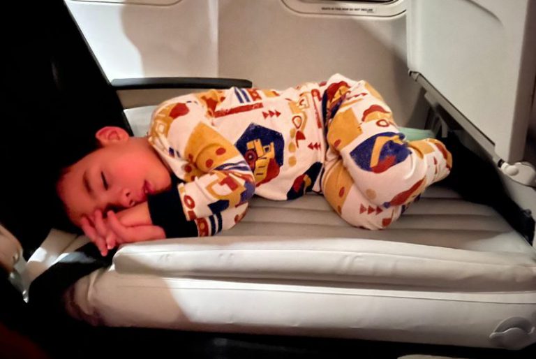 Flyaway Kids Bed Review: Airplane Sleep Just Got Easier! - Go Places ...